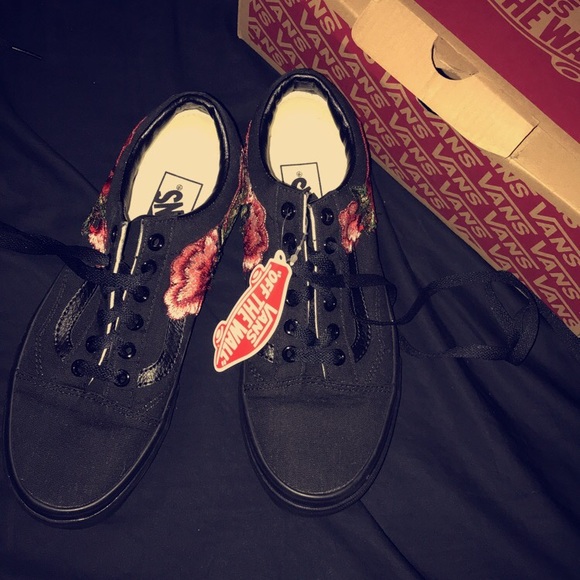 Vans | Shoes | Custom Rose Vans | Poshmark
